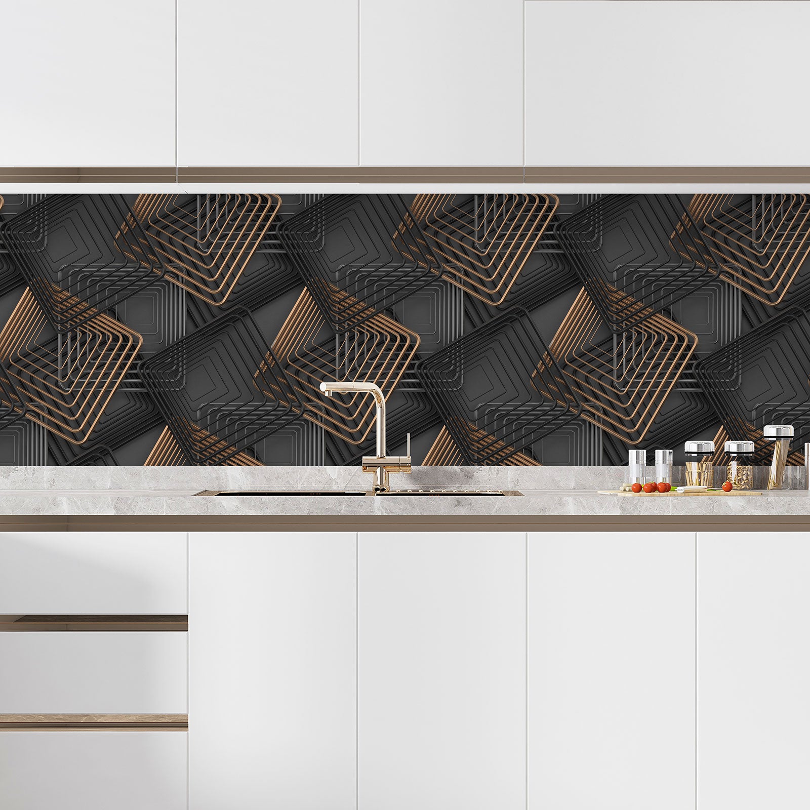 Crédence adhésive sticker pour cuisine - Design 3617689949055 - Adhésif ...