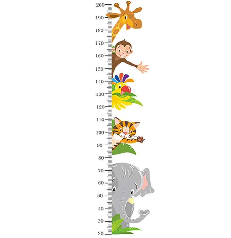 Adhesivo de pared, tabla de altura para niños, adhesivo de pared ...