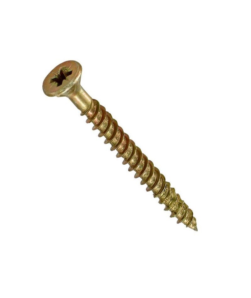 Vis Esaydrive Tete Fraisée Pozi 6x50 - Acier bichromaté - Jaune (70 vis ...