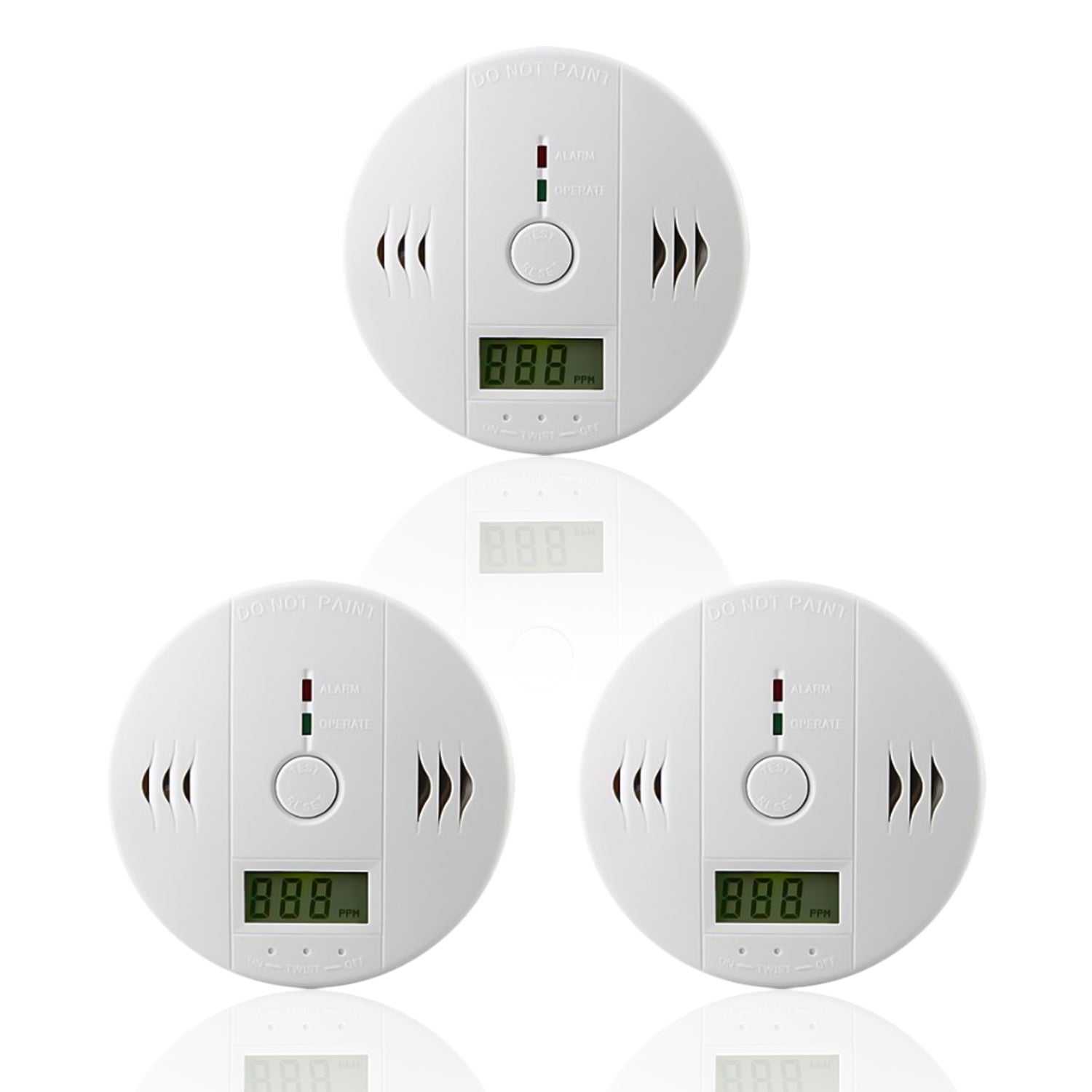 Detector de CO 3x con sensor sensible: seguridad para cocinas, baños y ...