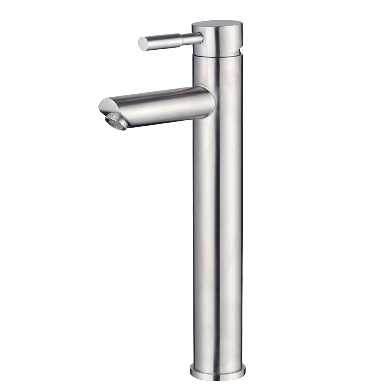 Grifo monomando de lavabo frío, grifo monomando de acero inoxidable ...