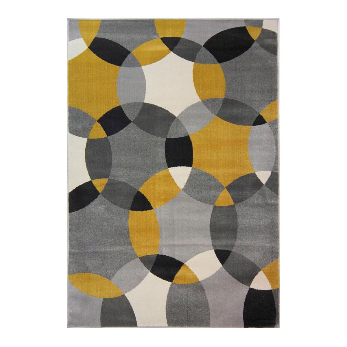 Tapis géométrique contemporaine en polypropylène Gris 160x230 COSMO ...