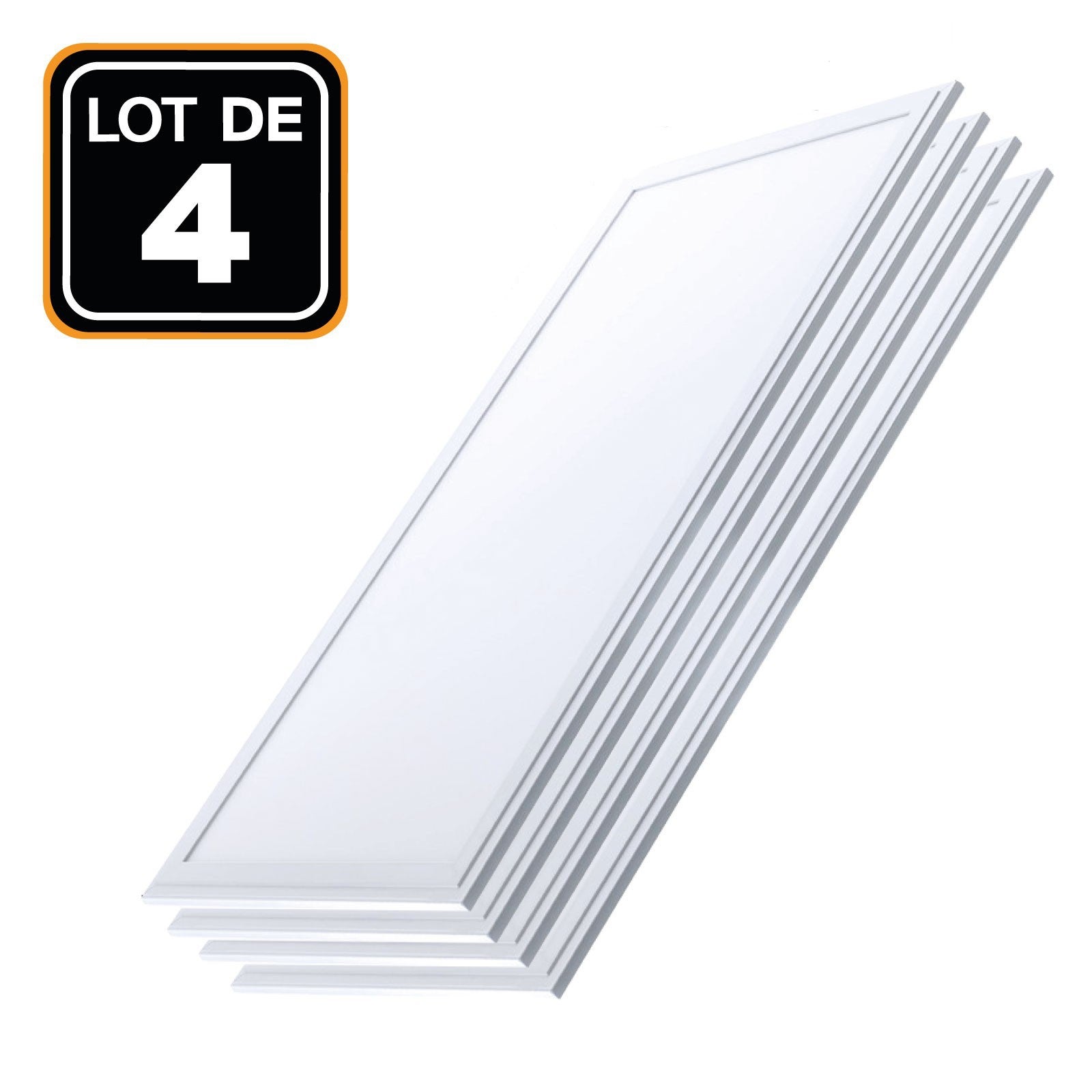 4 Paneles LED 1200x300 40W Ultra Slim Blanco neutro 4500K | Leroy Merlin