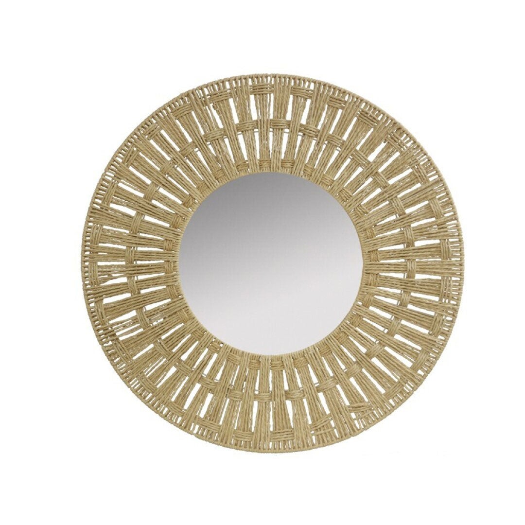 MIROIR ROND CATALINA NATUREL · STYLE BOHO 78 x 78 x 2 cm | Leroy Merlin