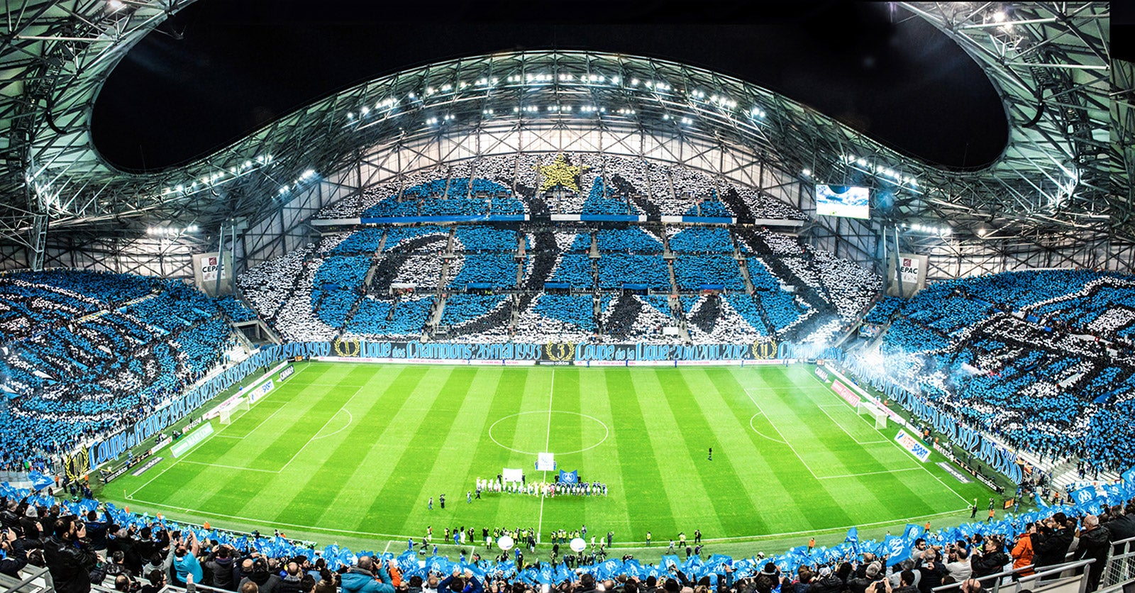 Papier peint panoramique Foot / Football - OM - Stade Orange Vélodrome ...