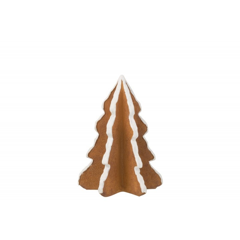 Arbre décoratif imitation pain d'épice en pic marron et blanc ...