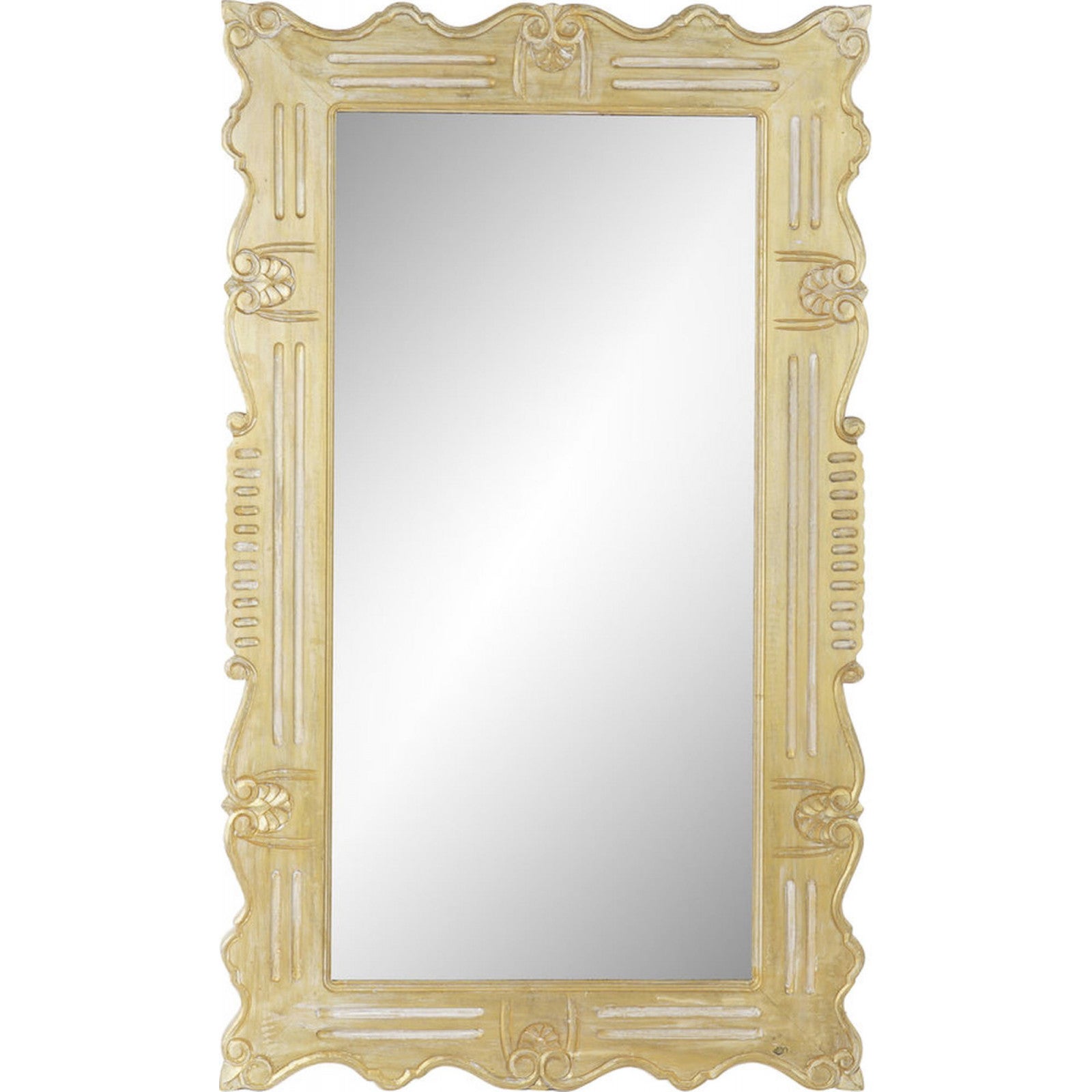 Miroir élégance dorée style rétro chic 148 x 3 x 86 cm Or vieilli effet ...