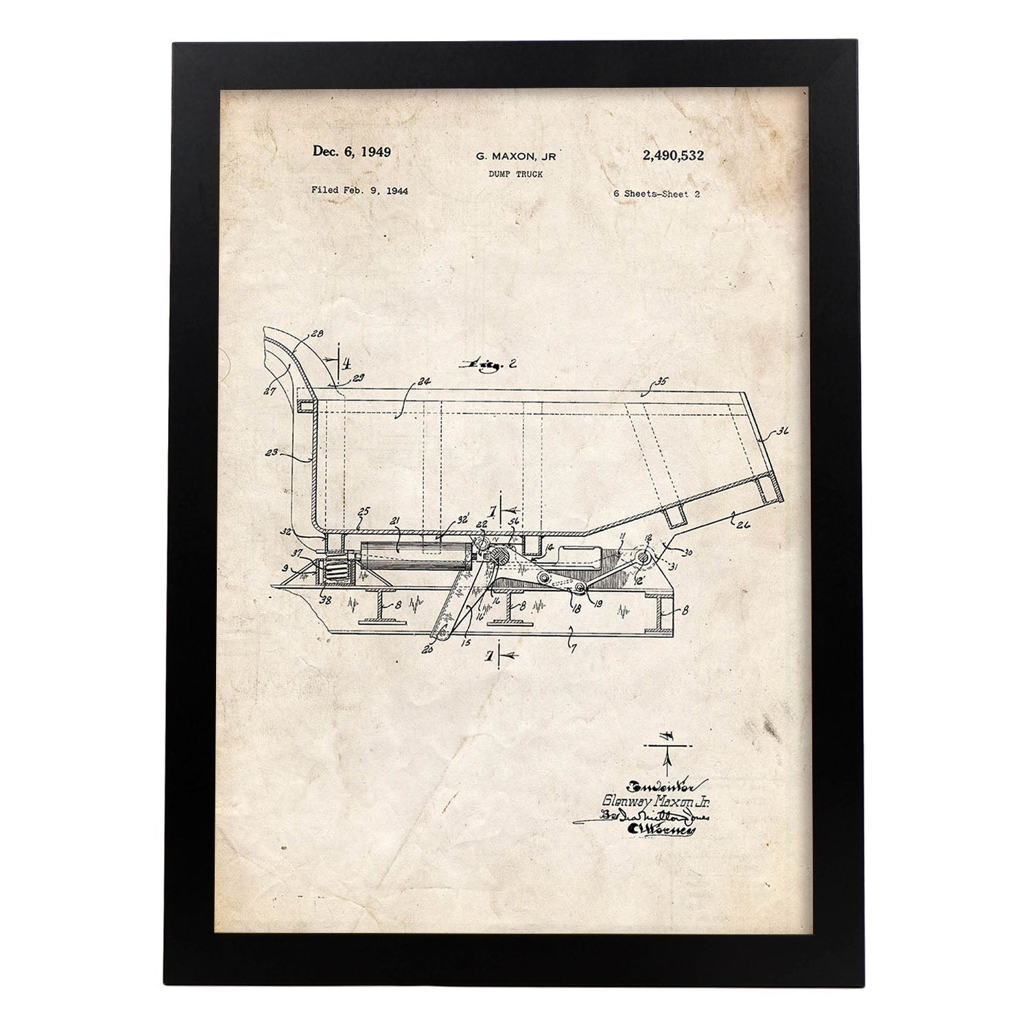 Patent De Camion À Ordures 3-ligne Avec Ancienne Conception De Brevet ...