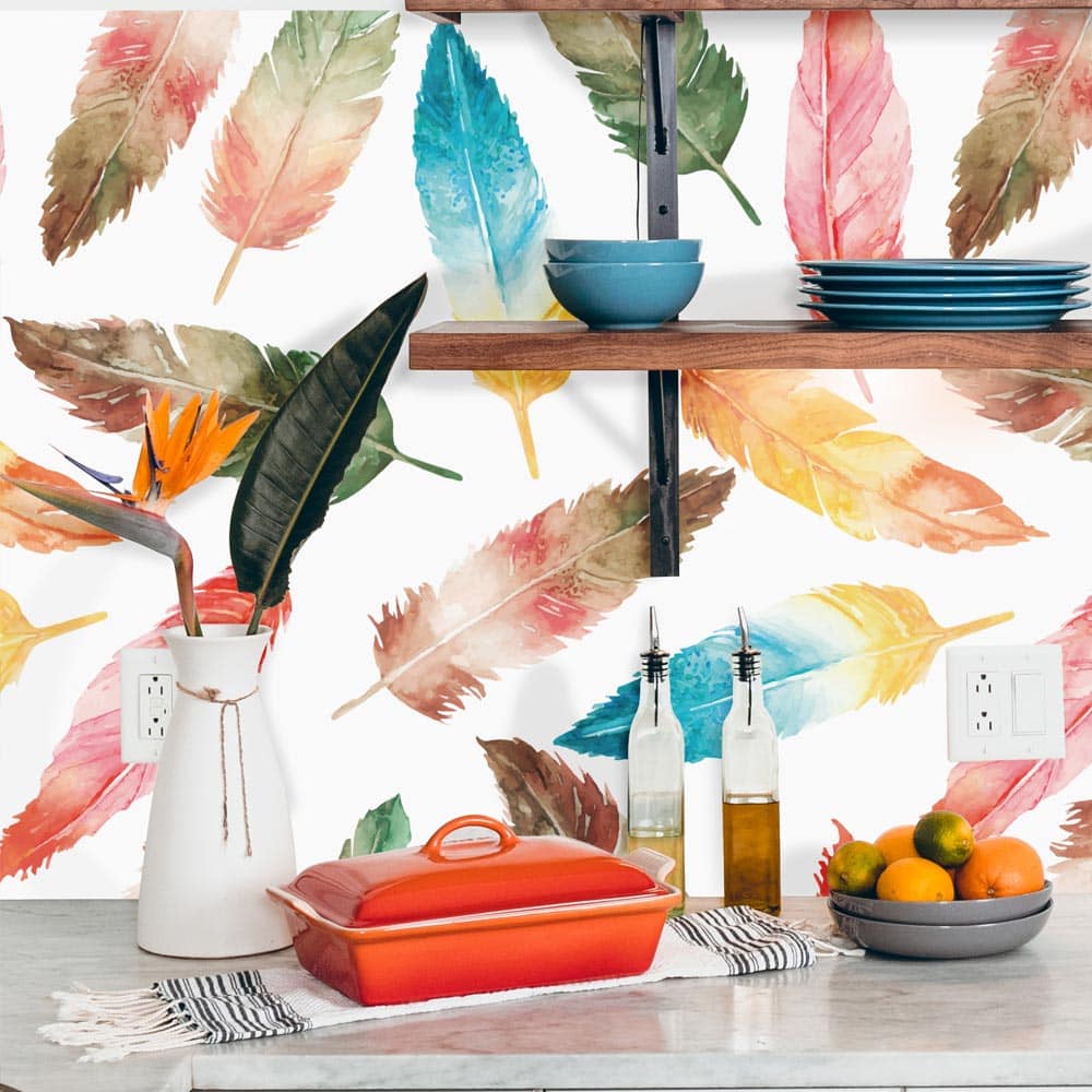 Paraschizzi Adesivo Piume - 300 x 60 cm | Leroy Merlin