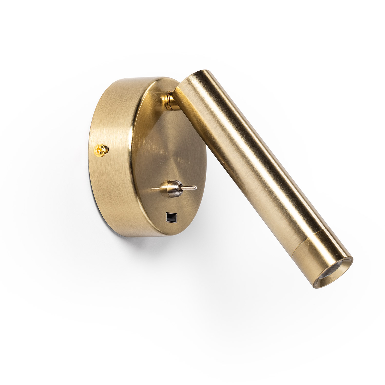 Ledkia Lámpara de Pared LED 2.5W Circular Aluminio con Puerto USB Gazny Dorado | Leroy Merlin