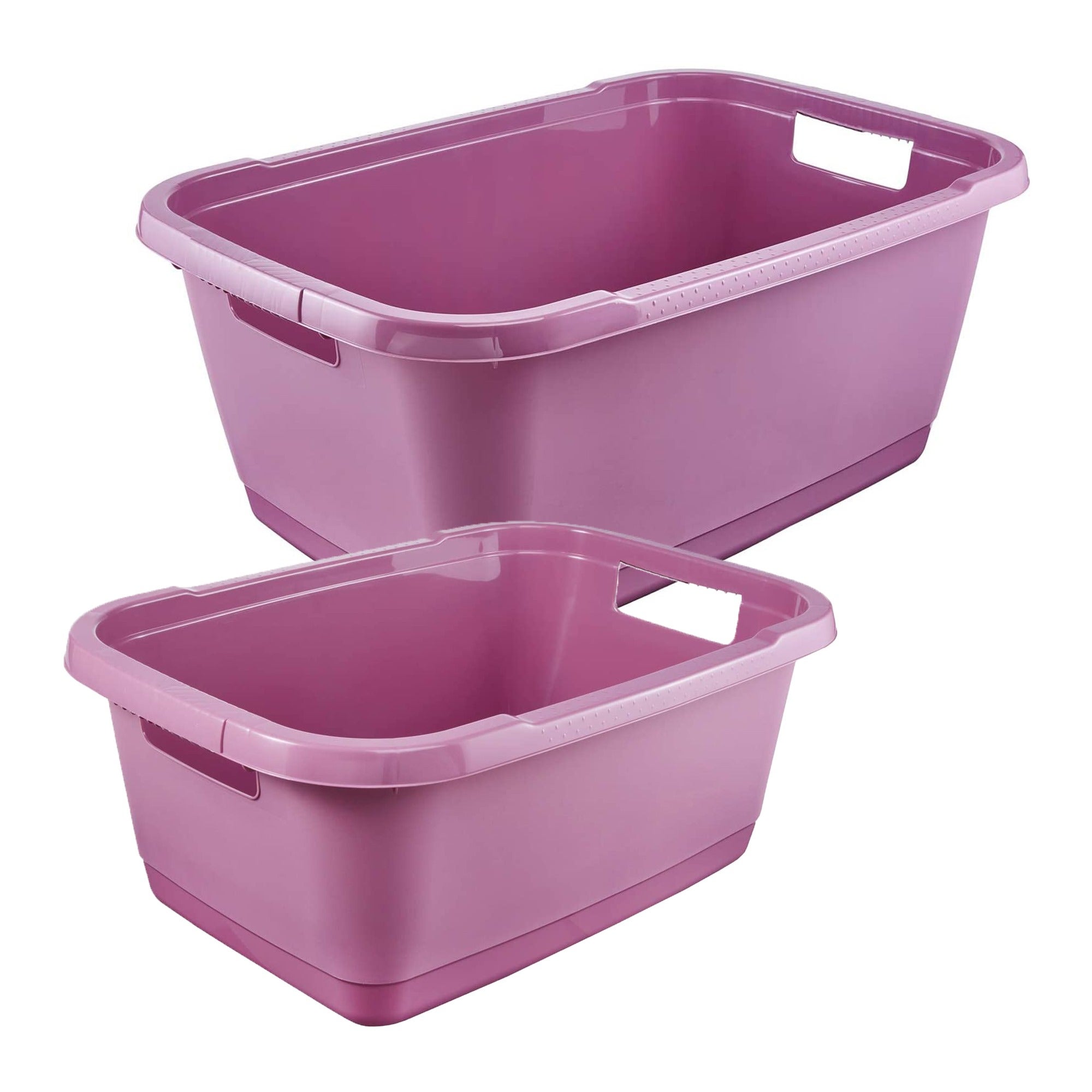 Lot de 2 paniers à linge en plastique Aenna 32L et 52L en couleur ...