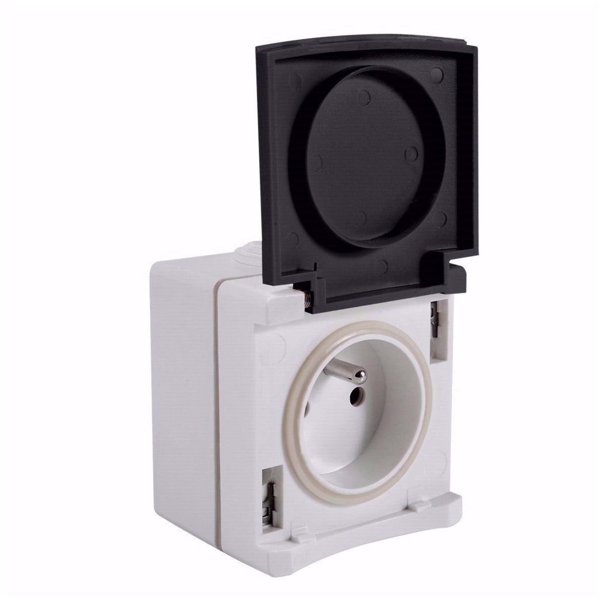 Toma de corriente mural estanca IP65 2P+T 16 amperios DEBFLEX Gris ...