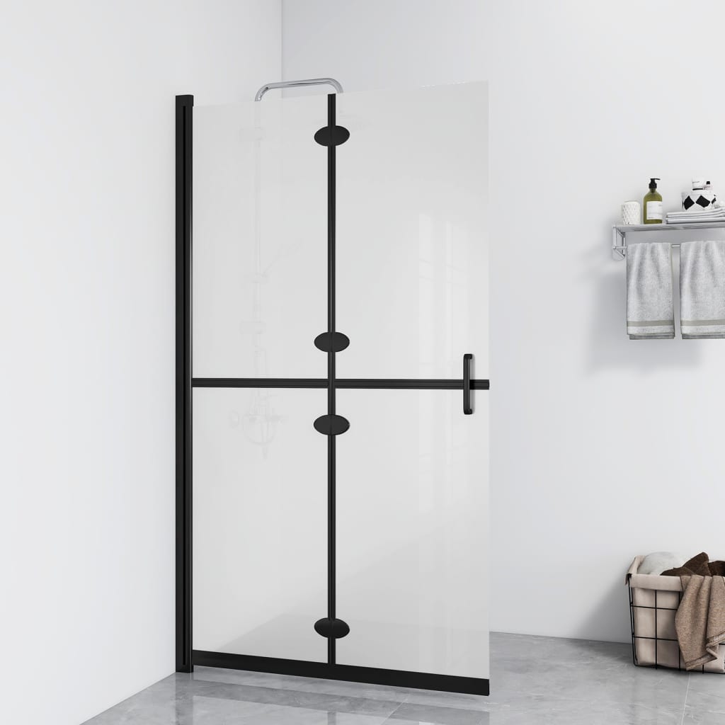 Paroi de douche pliable Verre ESG dépoli 100x190 cm | Leroy Merlin