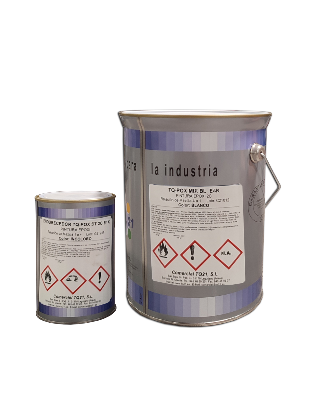 DISPIVAL - PINTURA EPOXI SUELOS 2C CARTA RAL 4K+1K (RAL 5011 Azul acero ...