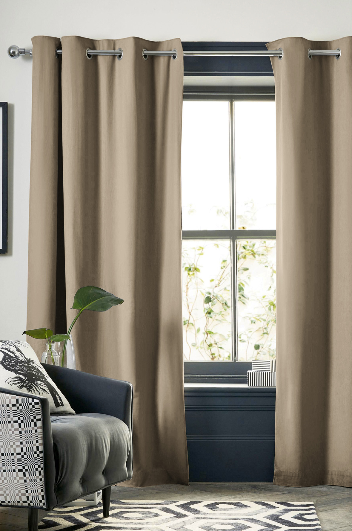 1 Rideau semi Occultant isolant 140 x 260 cm Laponi Lin | Leroy Merlin