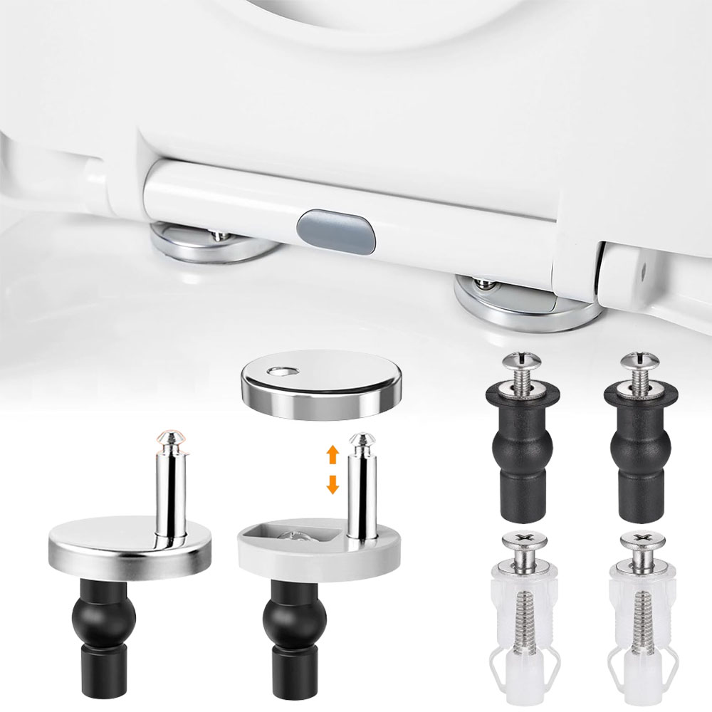 Ensemble de charnières universelles pour abattant WC - Vis d'extension ...