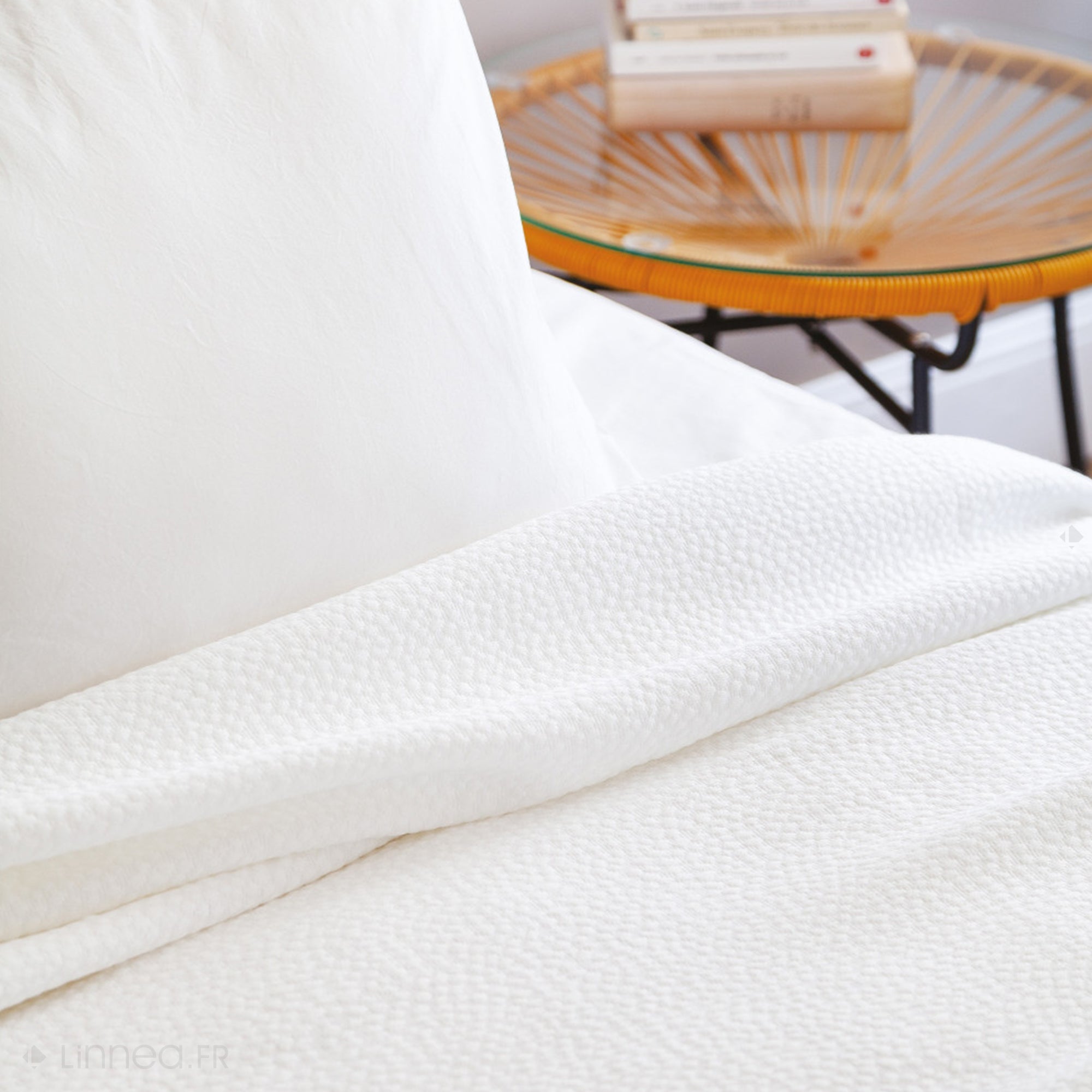 Dessus De Lit Blanc