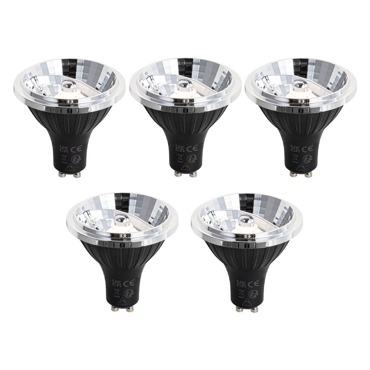 Juego de 5 bombillas LED GU10 regulables en 3 pasos 70 mm 6,5 W 600 lm ...