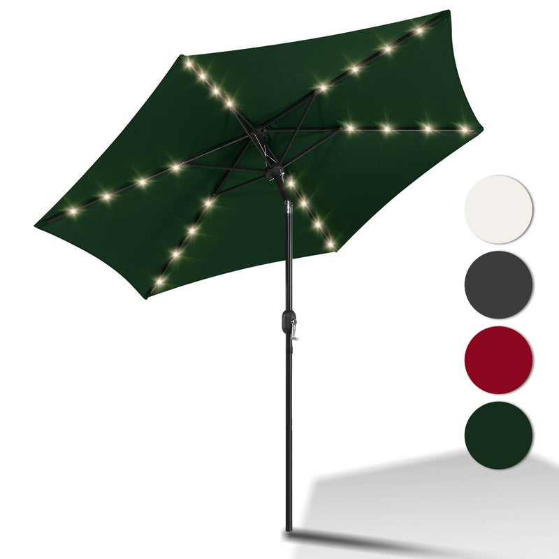 Parasol Ø270CM - Hauteur et Angle Réglables - Système de Manivelle ...