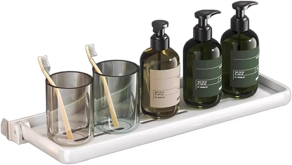 Étagère murale pliable pour salle de bain, idéale pour la salle de bain ...