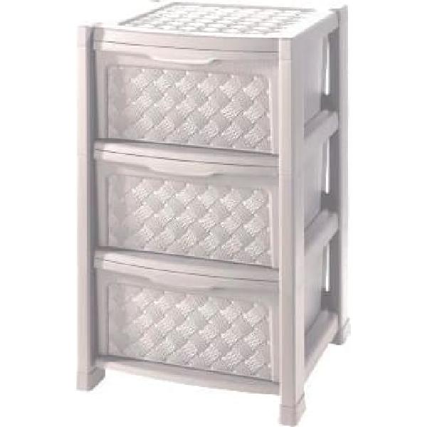 CASSETTIERA ARIANNA 3 CASSETTI COLORE ANGORA | Leroy Merlin