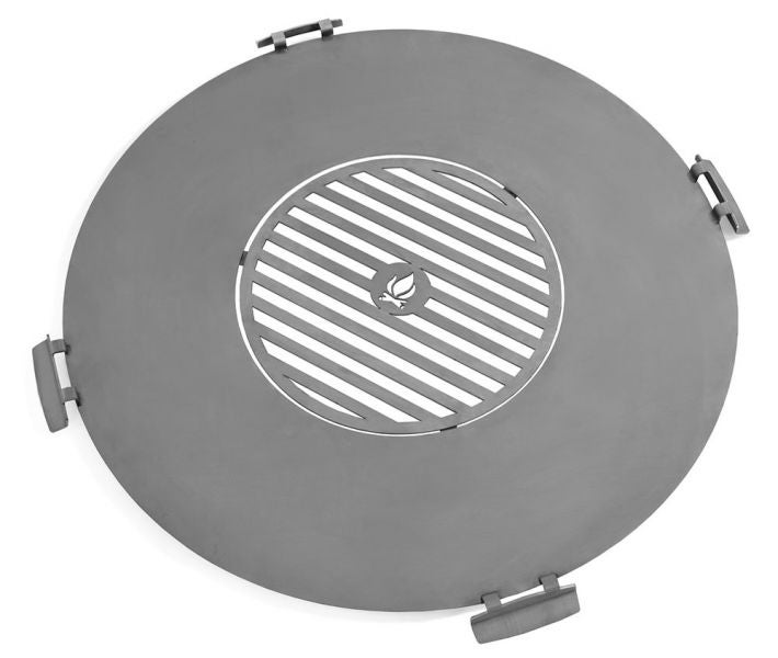 Plancha Inox 102 cm para Brasero con Rejilla 50 cm y 4 Asas | Leroy Merlin