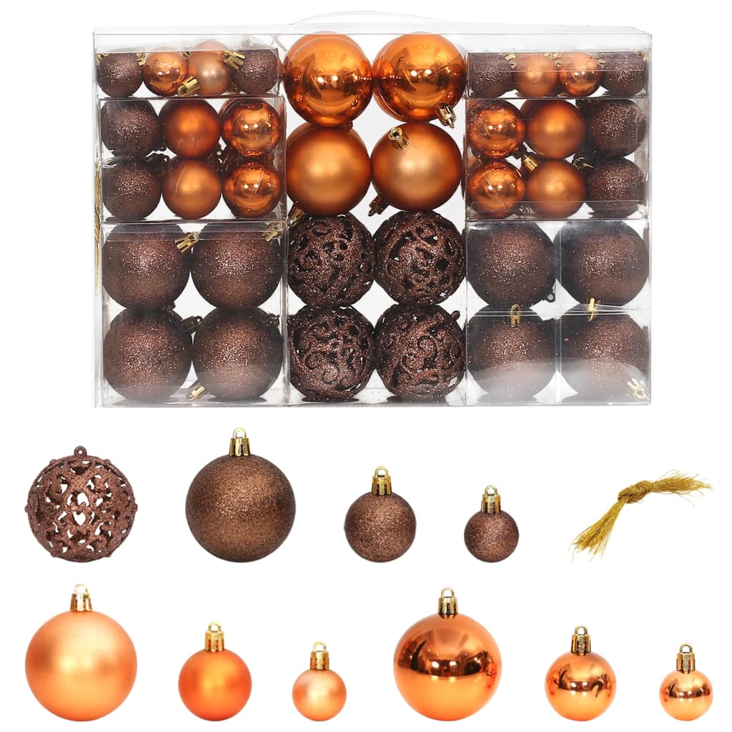 Boules de No?l 100 pcs marron 3 / 4 / 6 cm | Leroy Merlin