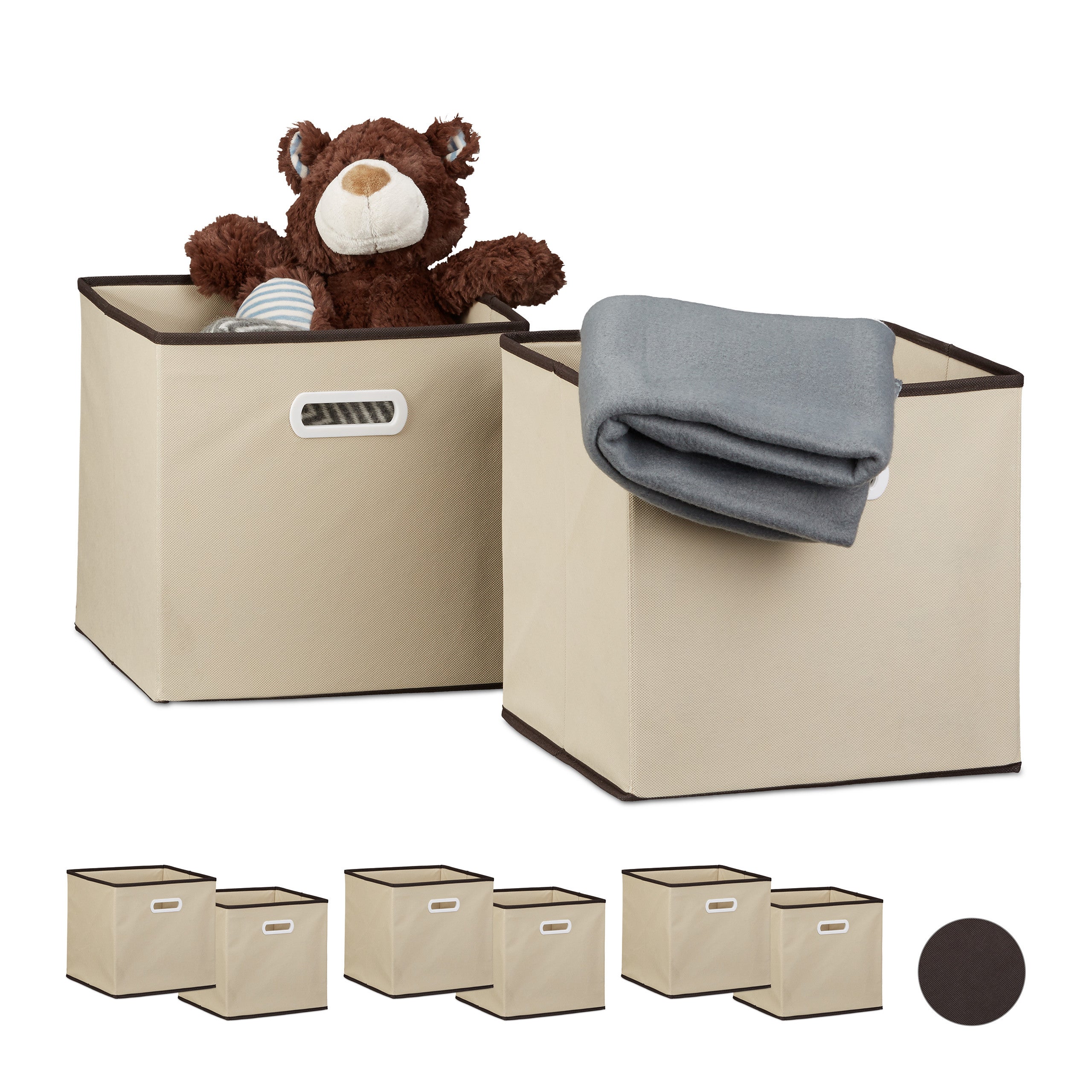Boîte de rangement pliable, lot de 8, caisses ouvertes, HxLxP : 30 x 30 ...