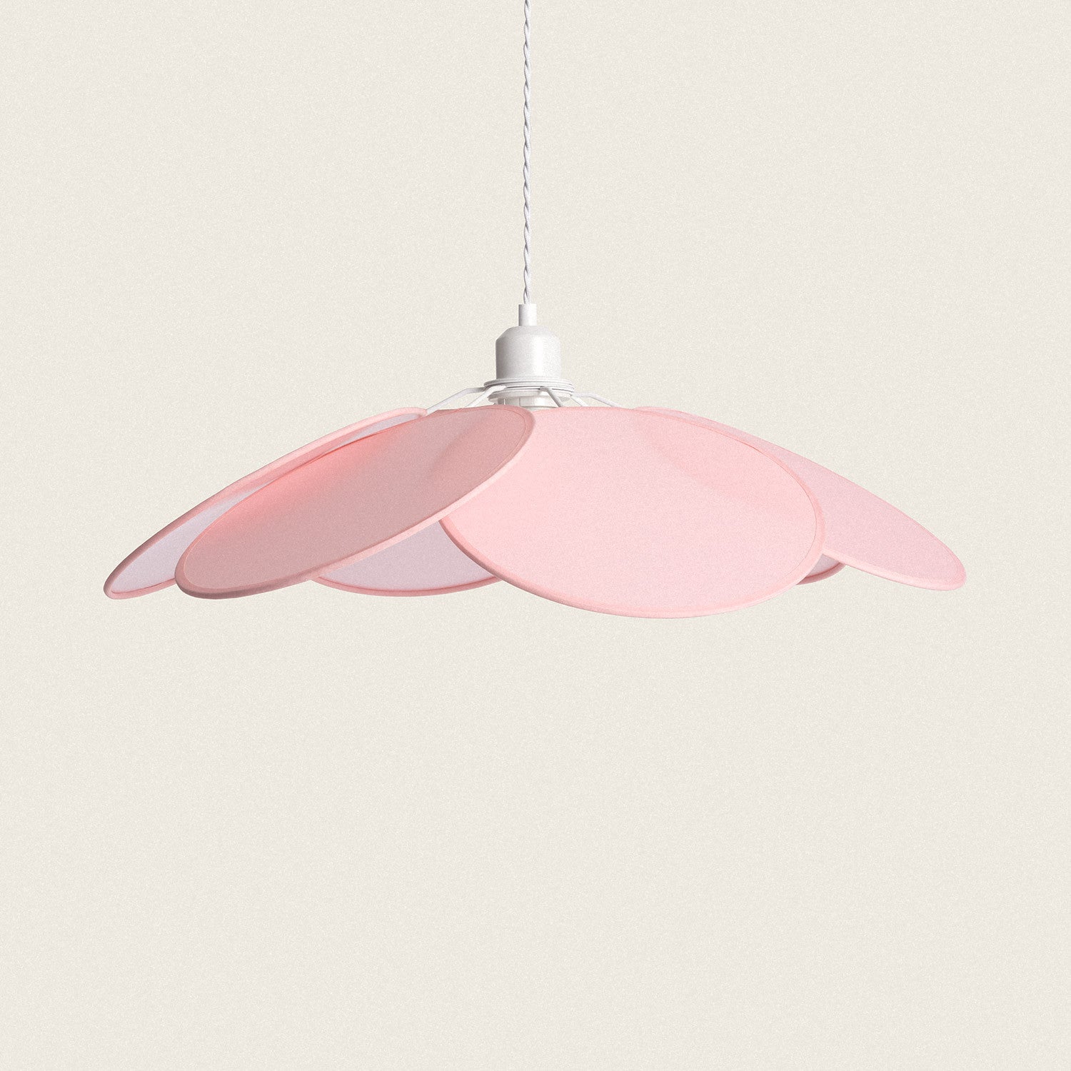 Ledkia Lámpara Colgante Tela Kabuki Rosa Textile | Leroy Merlin