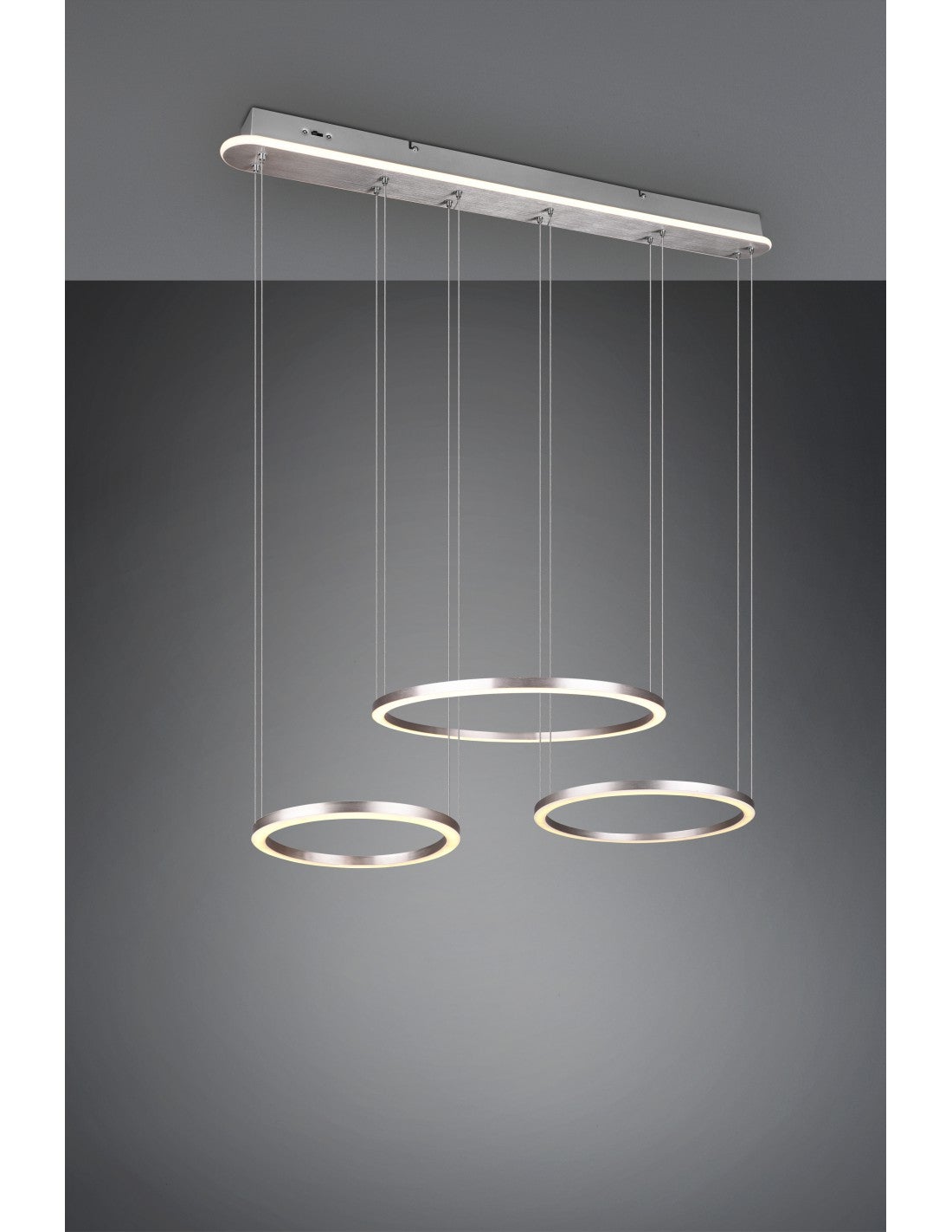 Suspension 3 Anneaux Led Gradateur Nickel Gradateur Morrison Trio ...
