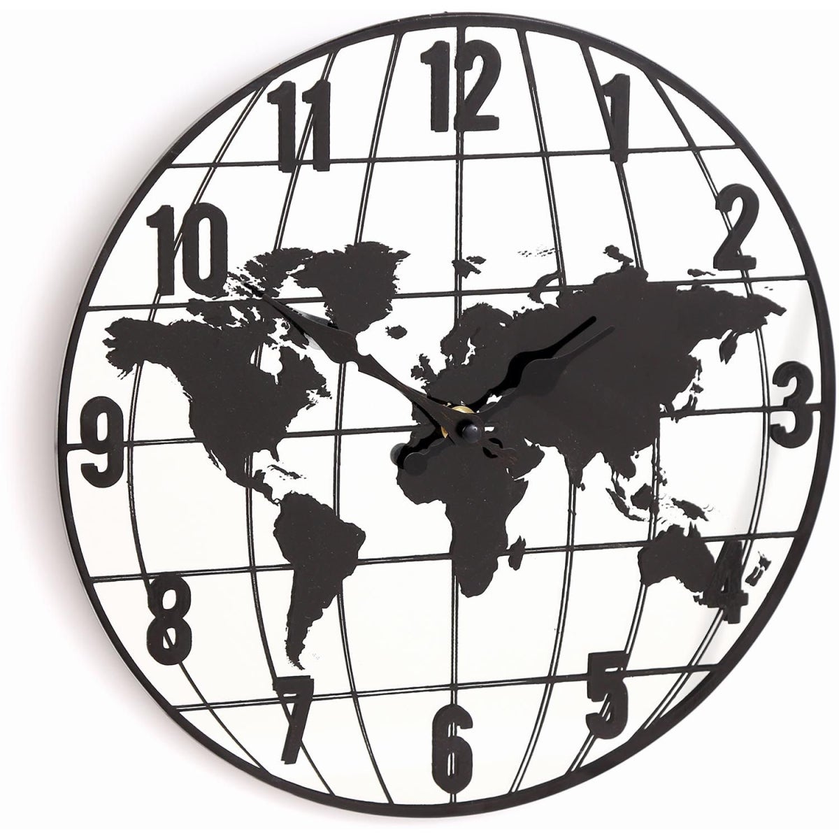 Reloj efecto espejo mapa del mundo 30 cm | Leroy Merlin