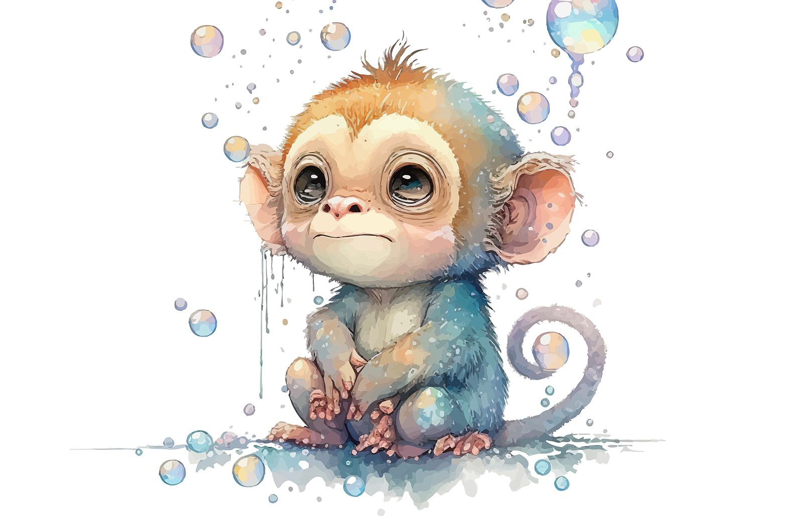 Papier peint panoramique Enfants - Bébé Singe 3617680692929 - Largeur ...