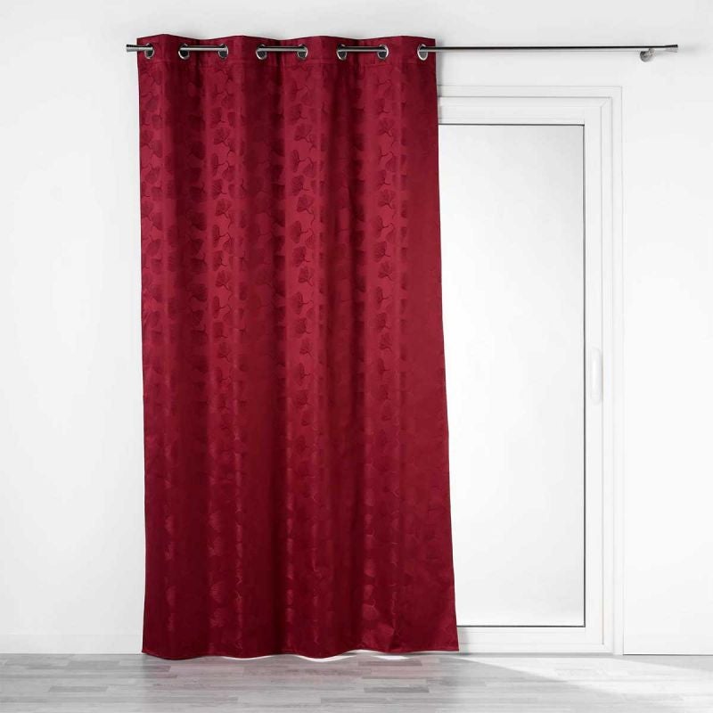 Paris Prix - Rideau Occultant "lunella" 140x260cm Bordeaux | Leroy Merlin