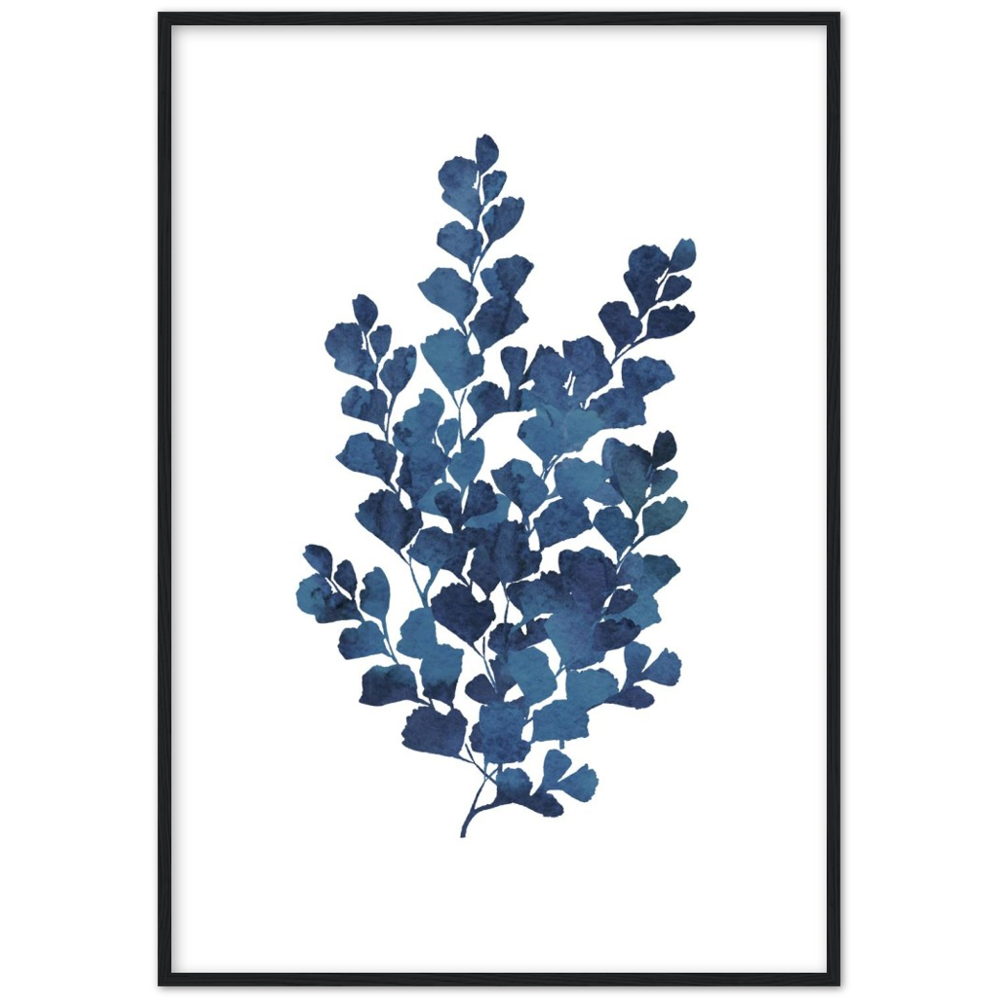 Lámina decorativa para enmarcar BLUE FERN IV 50x70 cm | Leroy Merlin