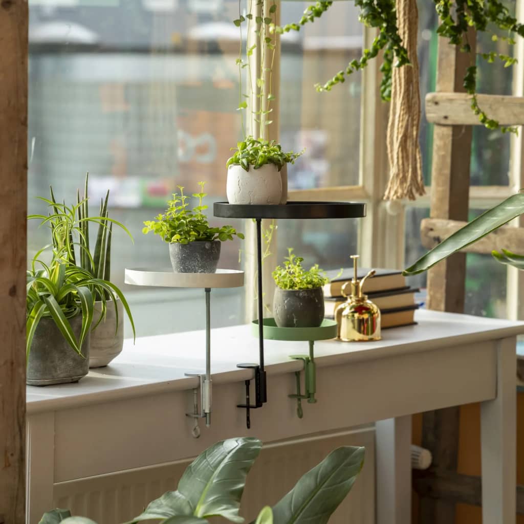 Plateau pour plantes avec pince rond vert S Esschert Design | Leroy Merlin