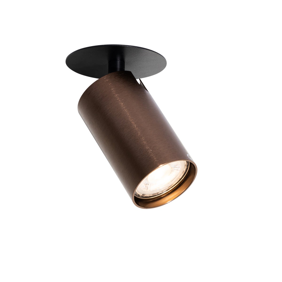 Qazqa spot encastré - Chels - bronze foncé, gu10, max. 10w, 5.6cm, rond ...