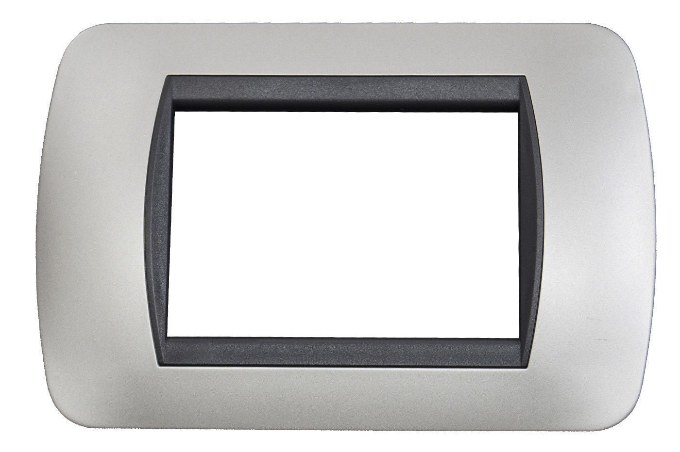 PLACA PLACA PLATA COMPATIBLE CON LIVING 3 PLAZAS TAPA DE INTERRUPTOR CL ...