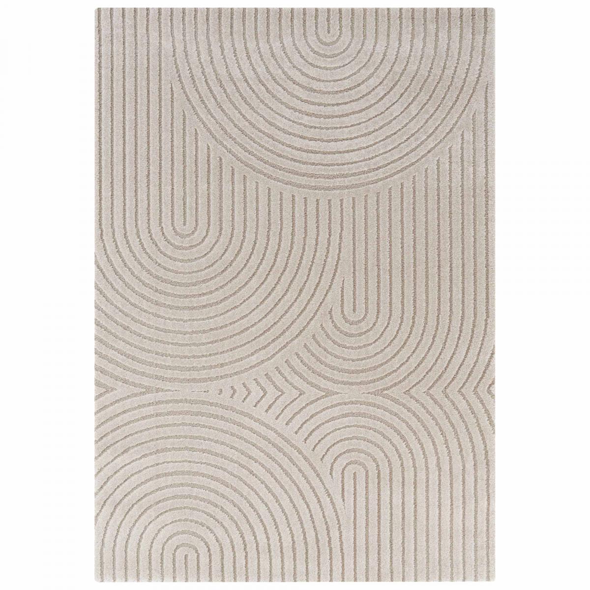 Tapis salon 200 x 290 cm, couleur beige, motif géométrique, PANGLAO ...