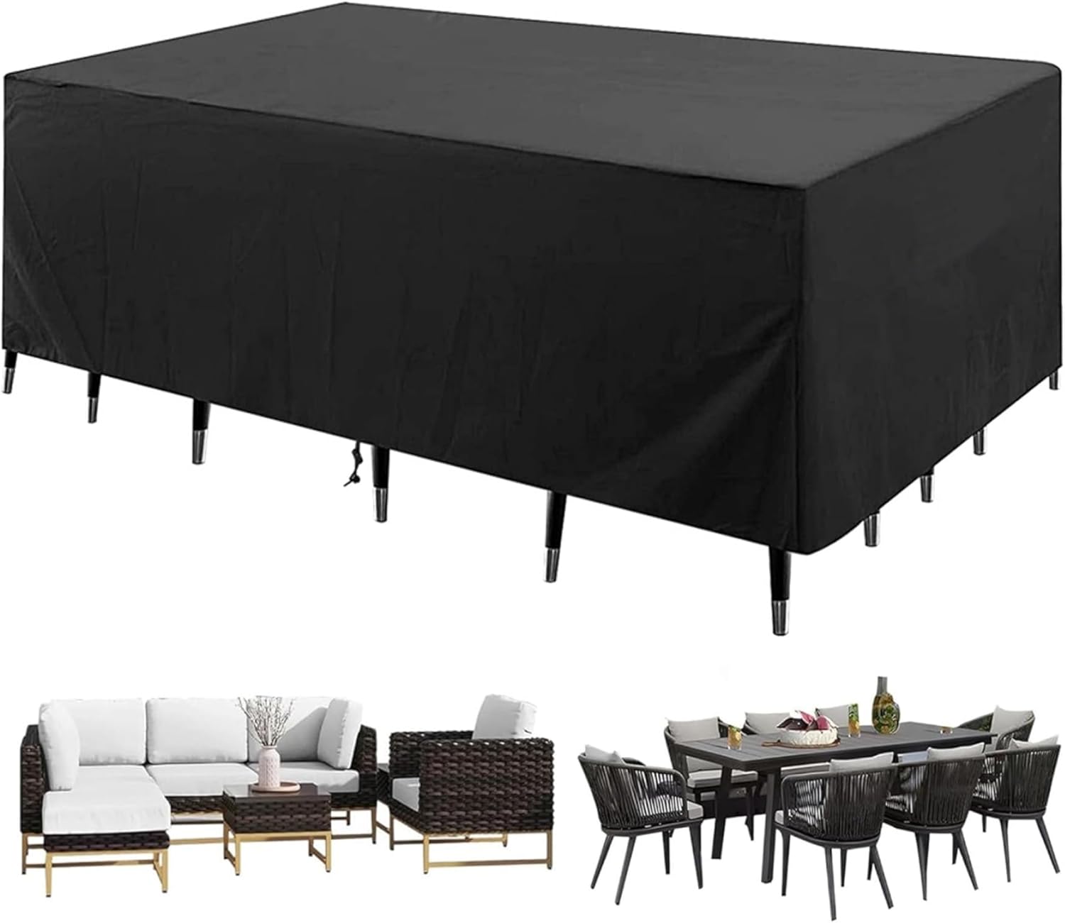 Housse de protection pour meubles de jardin, tissu Oxford 210D, housse ...