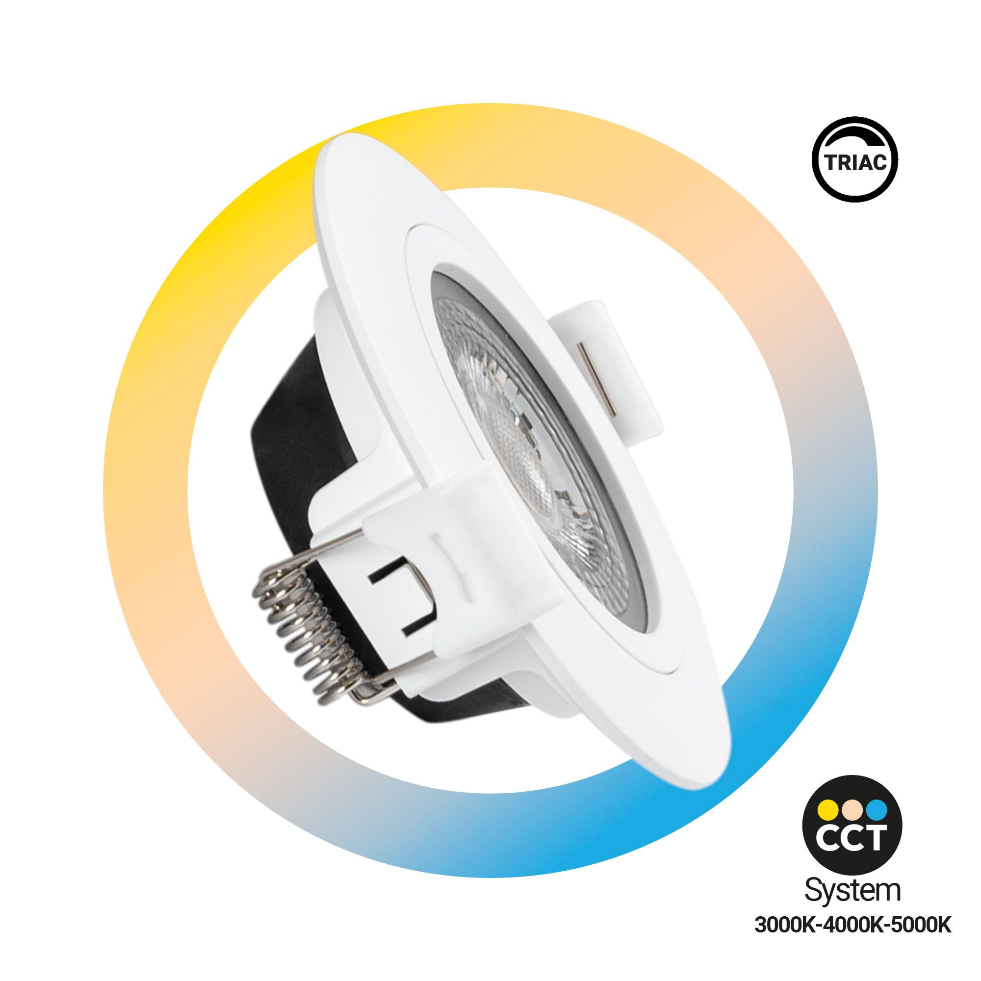 Downlight LED interior - 7W - CCT - DIMABLE TRIAC - 630lm - Corte Ø ...