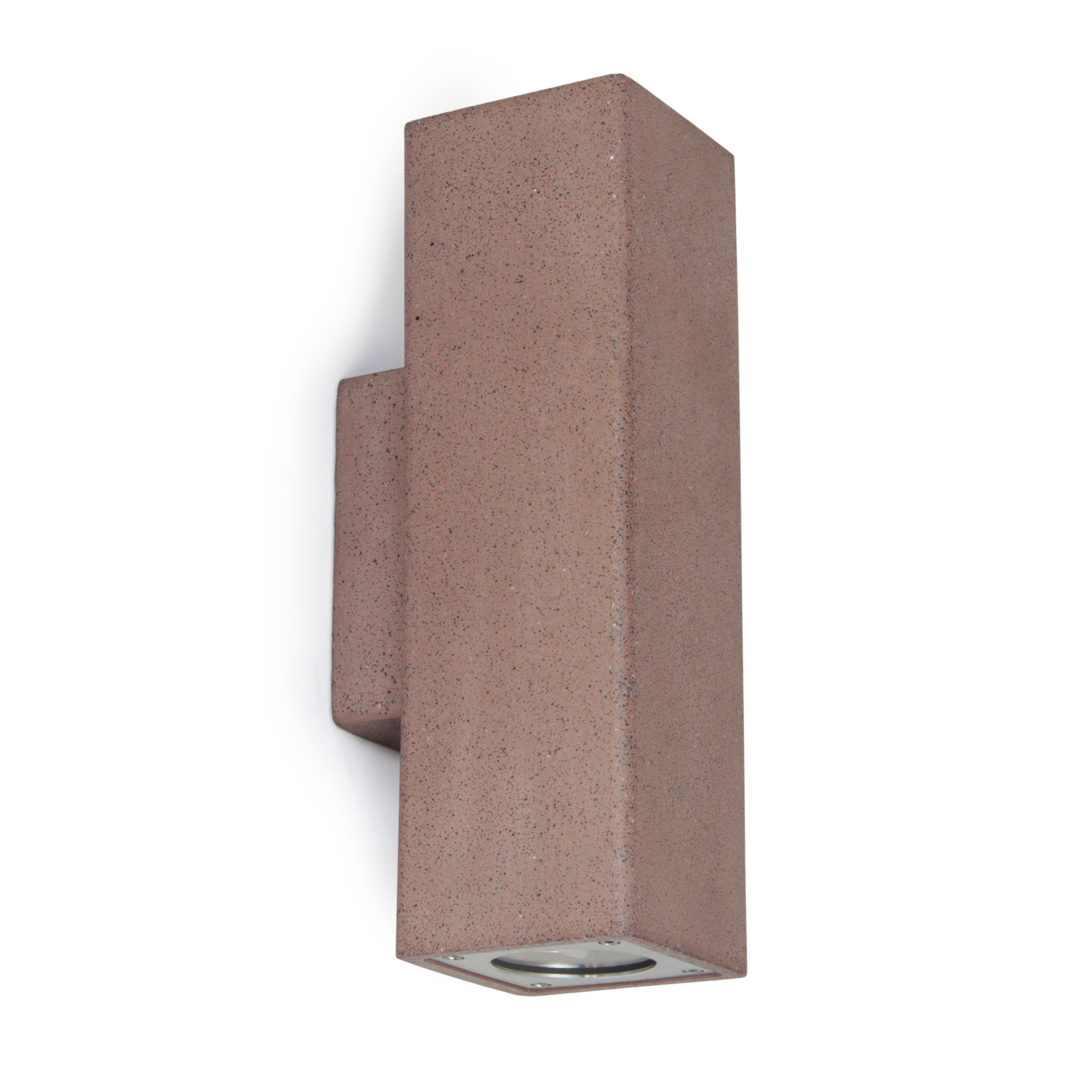 Applique STONE Square IP65 GU10 2x12W up-down Concrete rojo | Leroy Merlin