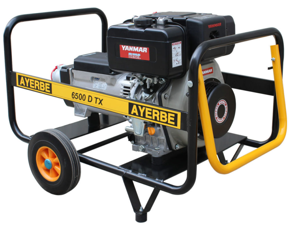 Groupe électrogène AY-6500-D-TX Triphasé 400V - Yanmar diesel - 6.5 KVA ...