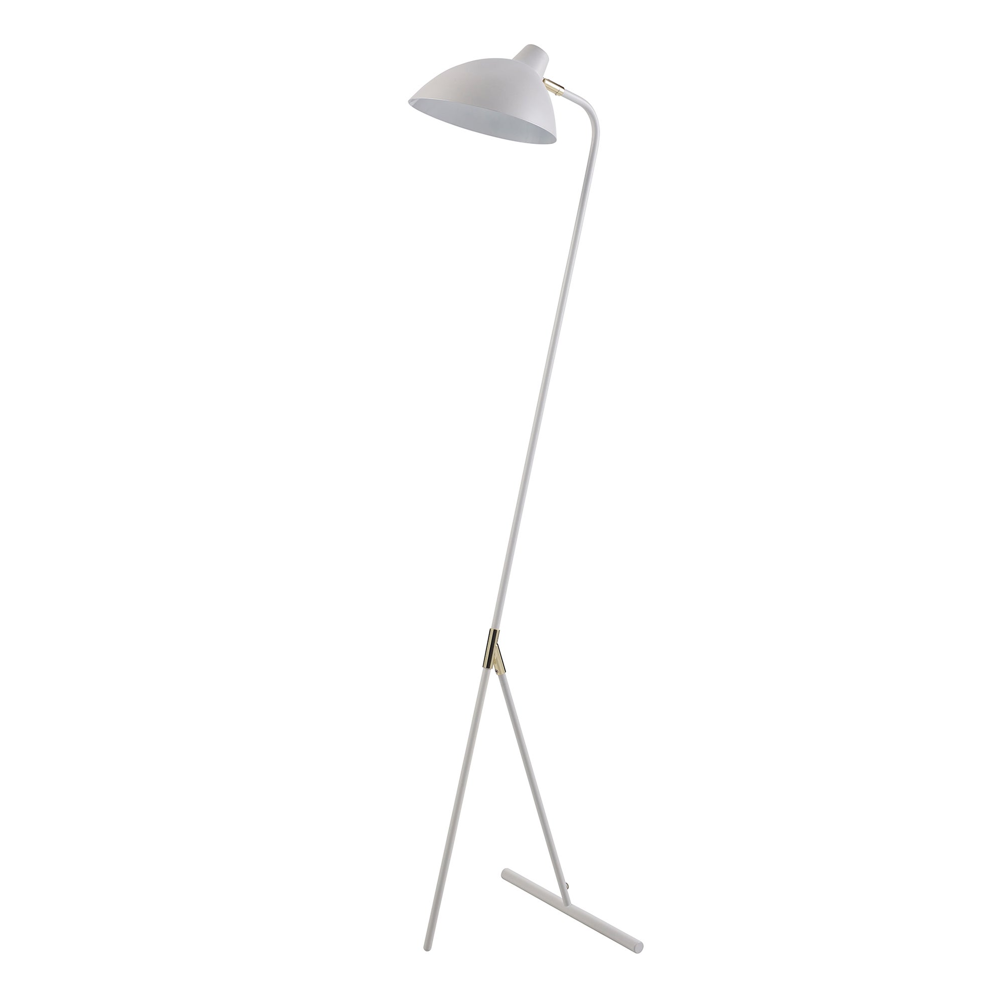 Lampadaire lampe de salon sur pied blanc doré Delicata VN-L00043-EU ...