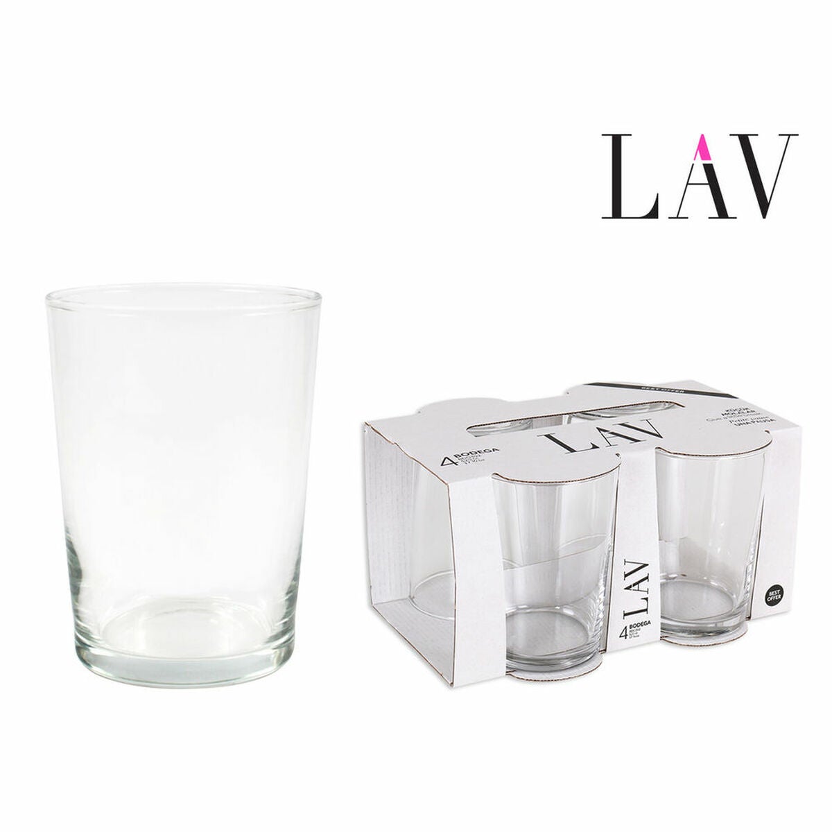 Set de Verres LAV Best Offer (4 uds) (520 ml) | Leroy Merlin
