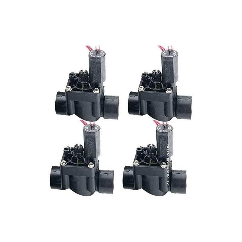 Lot de 4 Électrovanne d'arrosage Hunter PGV-101, 24V 1'' avec régulateur de flux, pour les ...