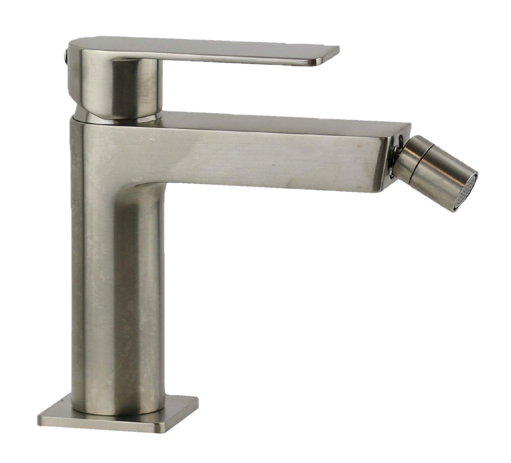 Mitigeur de bidet au design moderne de couleur acier brossé Paffoni ...