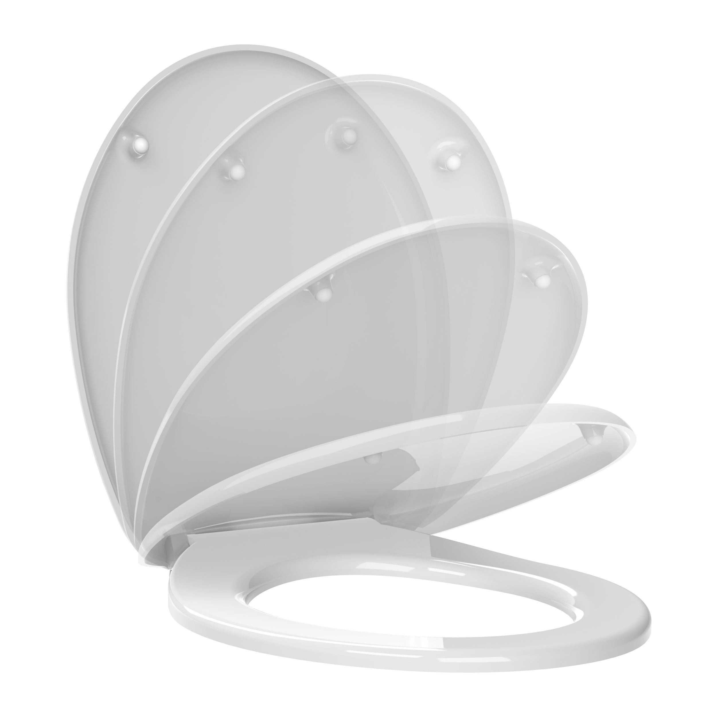 Abattant WC en thermodur à fermeture progressive MILOS | Leroy Merlin