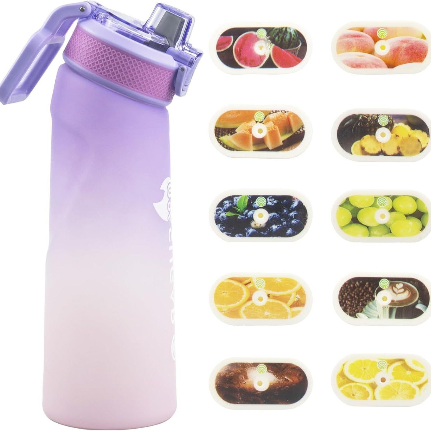 Set de botellas con sabor, incluye cápsulas de 10 sabores al azar ...