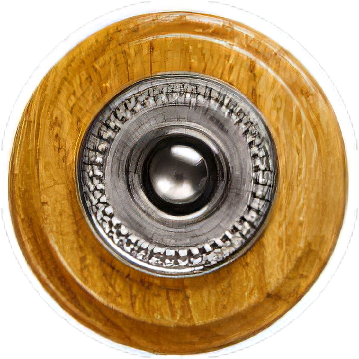 DKO ELEC Sonnette Fougeres filaire bois chêne rond collerette perlée ...