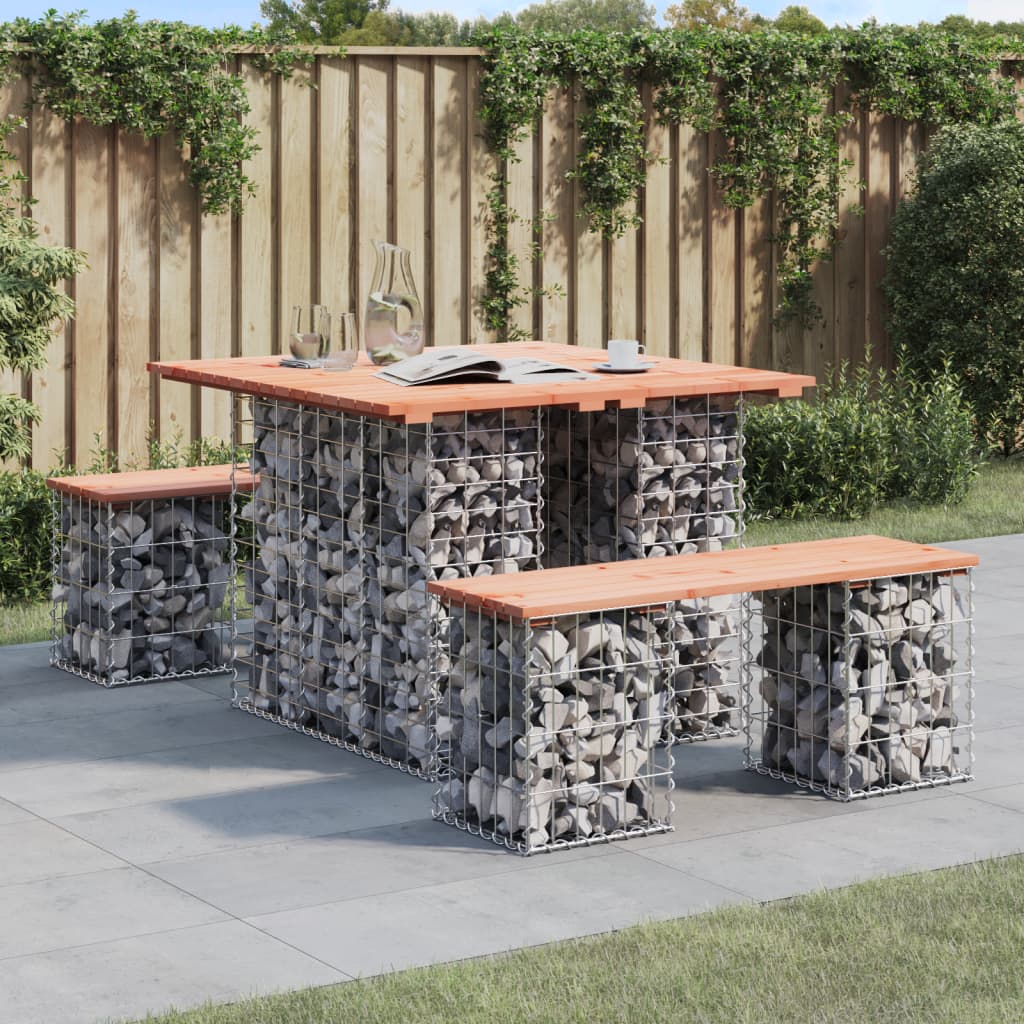 Table de Gabion Design 100x102x72 cm Bois massif Douglas | Leroy Merlin